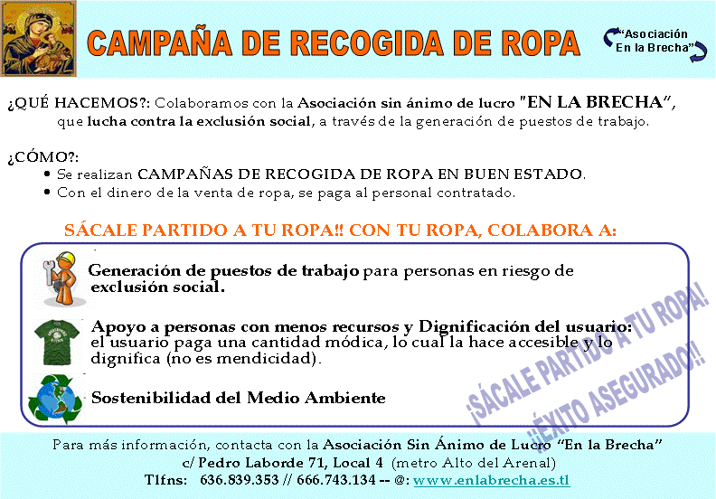 Campaña de Recogida de Ropa en PS (Madrid) – Asociación para la Solidaridad